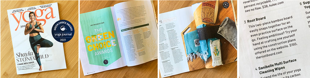 Portable Bamboo Yoga Board for Yoga Outdoors & Yoga At Home On Carpet ...